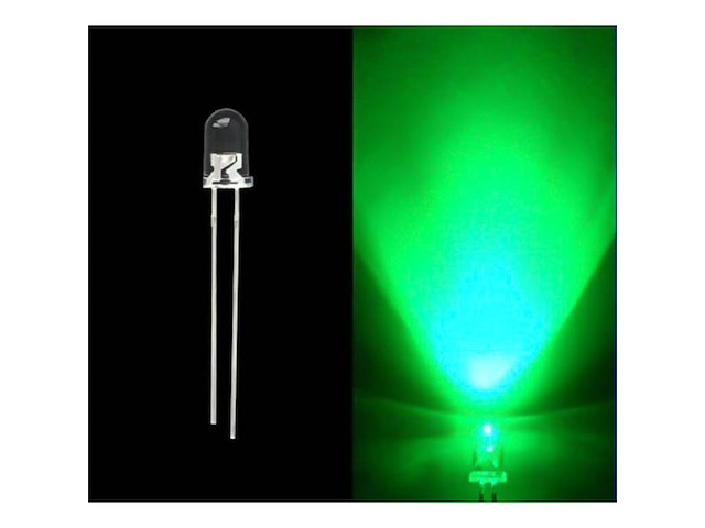 Led diode 3mm - Zelena - (100 komada)