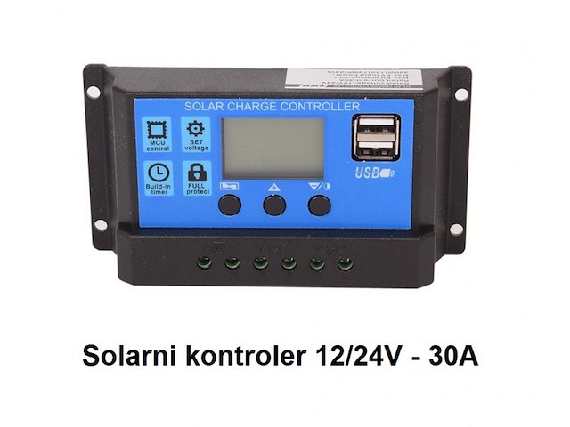 Solarni kontroler punjenja 30A - 12/24V