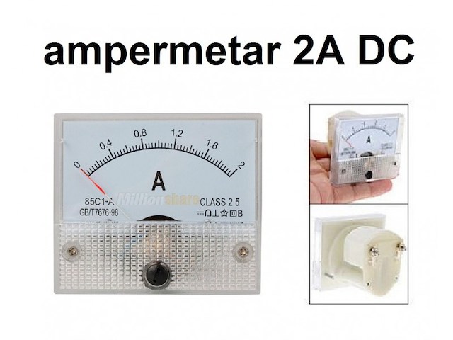Ampermetar DC 2 A - analogni
