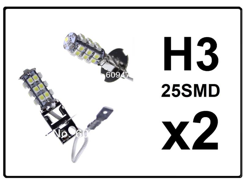 H3 LED Sijalica - 25 SMD dioda - 2 komada