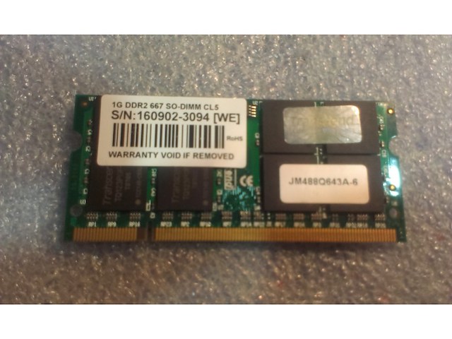 MEMORIJA ZA LAPTOPOVE  1GB 667Mhz DDR2