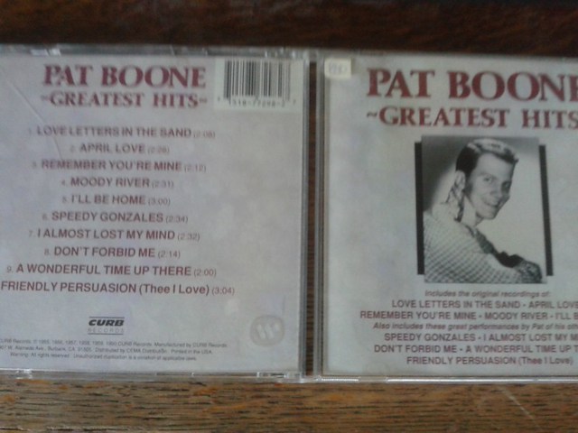 PAT BOONE - GREATEST HITS