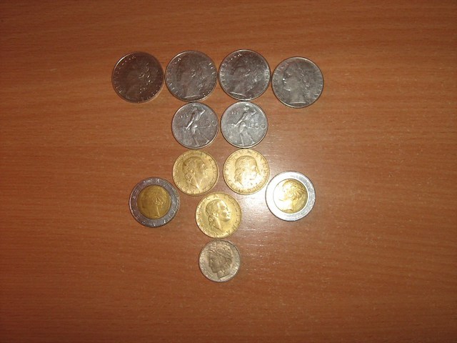 ,, ITALIJA  LOT  - 100, 50, 200, 500 LIRA ,,