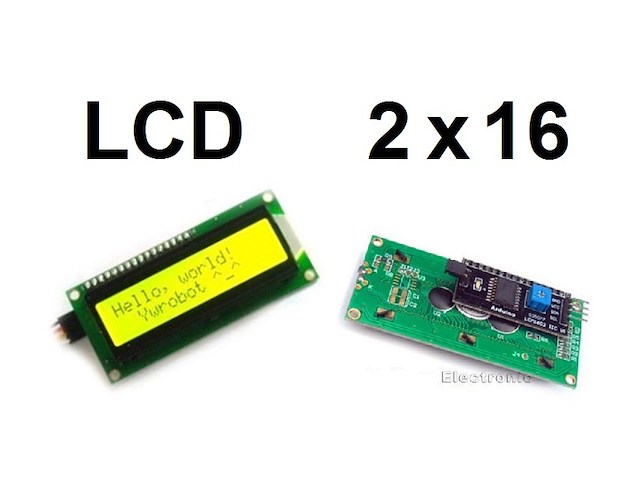 LCD display 16x2 sa IIC/I2C/TWI/SPI
