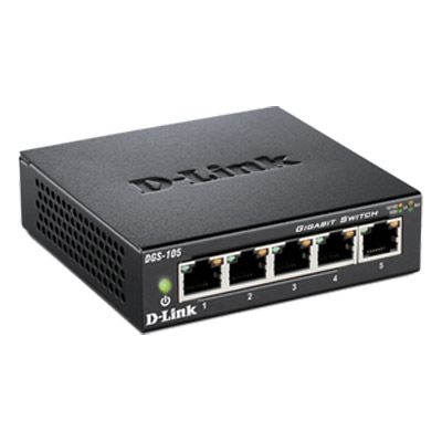 Switch 5-portni gigabitni D-Link DGS-105/E (metalno kuÄ‡iÅ¡te)