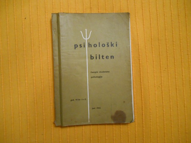 Psihološki bilten 1-2 (1962.)