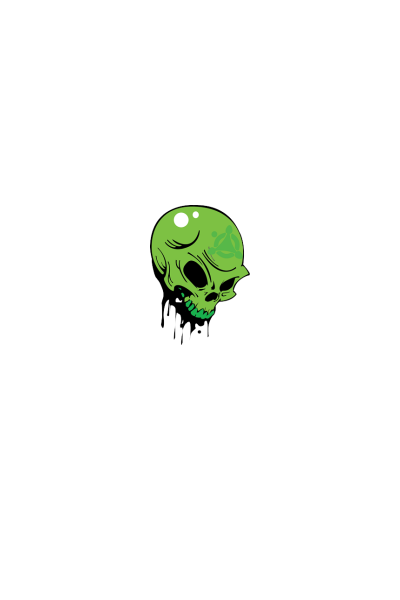 MAJICA GREEN SKULL 01