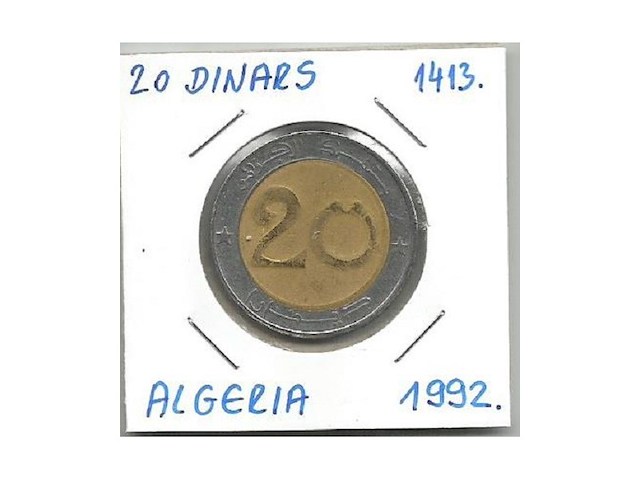 a8 Algeria Alzir 20 dinara 1992. u kartonu