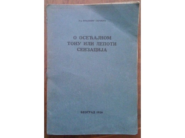 O osećajnom tonu ili lepoti senzacija