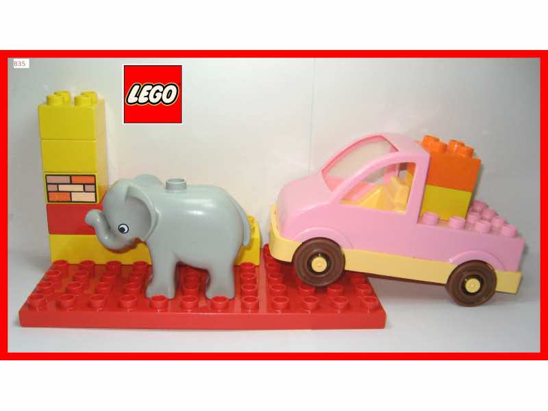 LEGO DUPLO osnovna ploca slon i kocke (K10-B35)