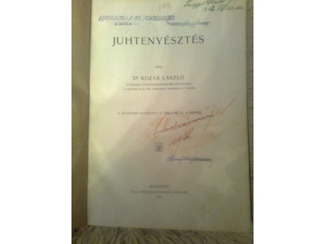 JUHTENYÉSZTÉS-DR.KOZÁK LÁSZLÓ(1914)