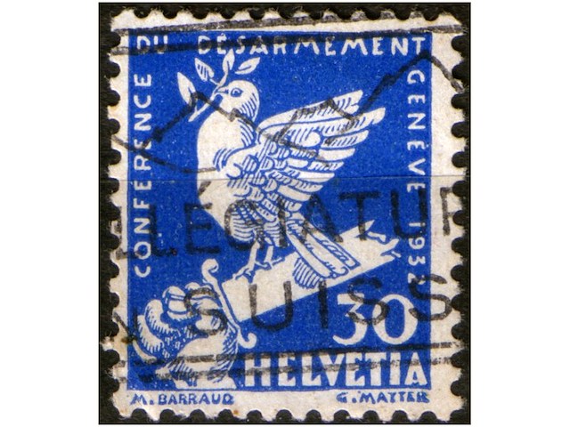 kt173h. 2. feb.1932. Helvetia Mi253(-o-)1/6