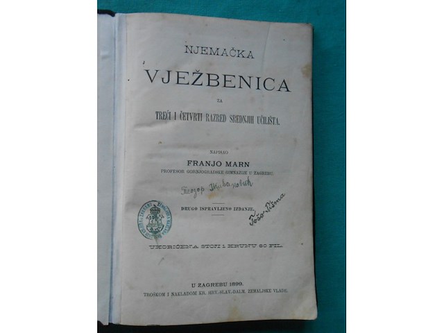 Njemačka vježbenica:za III.i IV.razred srednjih učilišt