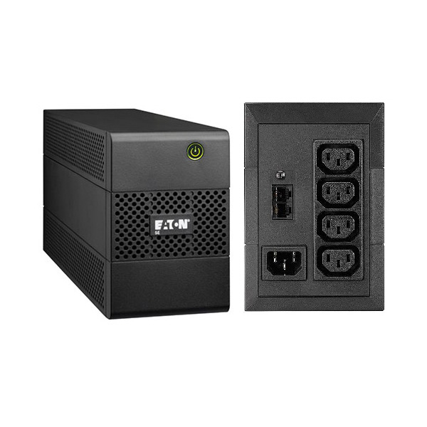 Eaton 5E 650i USB Line interactive UPS 650VA/360W sa AVR tehnologijom (Automatic Voltage Regulation), 4 x IEC C13 izlaz, USB port za komunikaciju, Internet/Tel/Fax prenaponska zaštita (5E650iUSB)