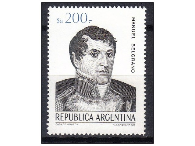 Argentina,Poznati ljudi-M.Belgrano 1984.,čisto