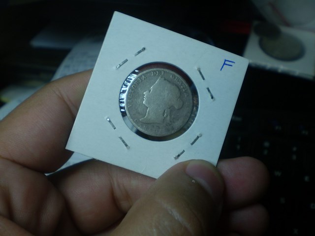 25 cents 1872 H - srebro - retko