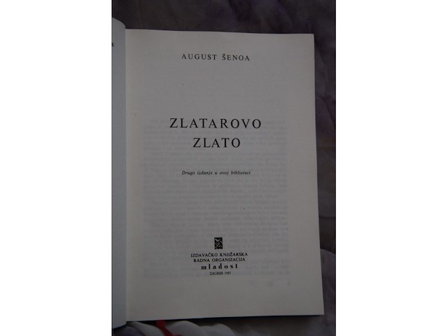 Zlatarovo zlato - August Senoa