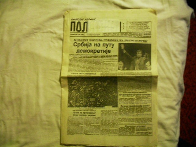 Politika 06.10.2000. Srbija na putu demokratije