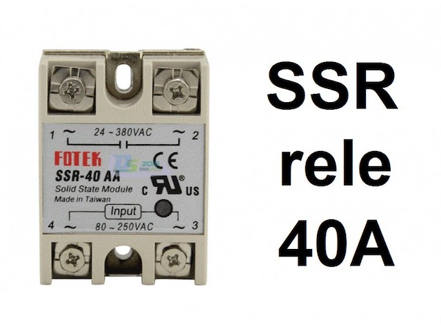 SSR rele - 40A - Solid state relay - 280V upravljanje