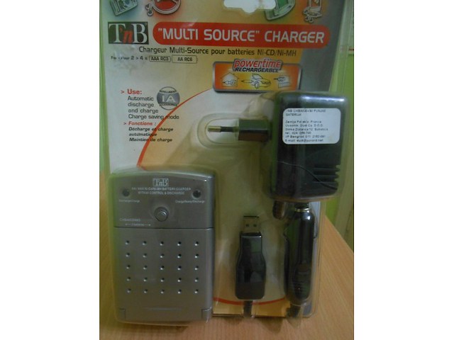 Punjač baterija TnB `multisource`