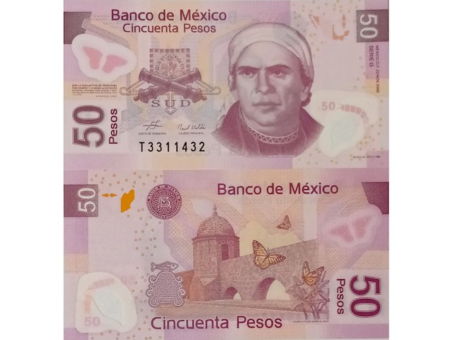 MEXICO Meksiko 50 Pesos 2006 UNC, P-123 Polymer