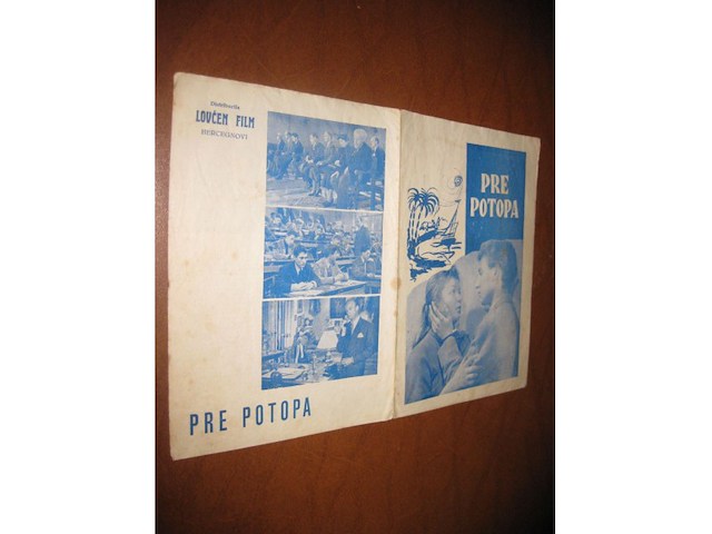 Filmski program - Pre potopa (nagrada Kan 1954.)