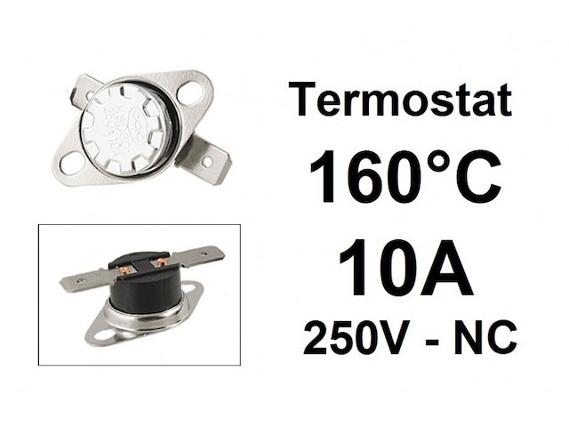 Termostat - 160°C - 10A - 250V - NC
