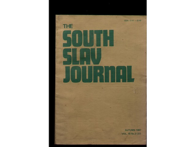 The South Slav journal - Autumn 1987
