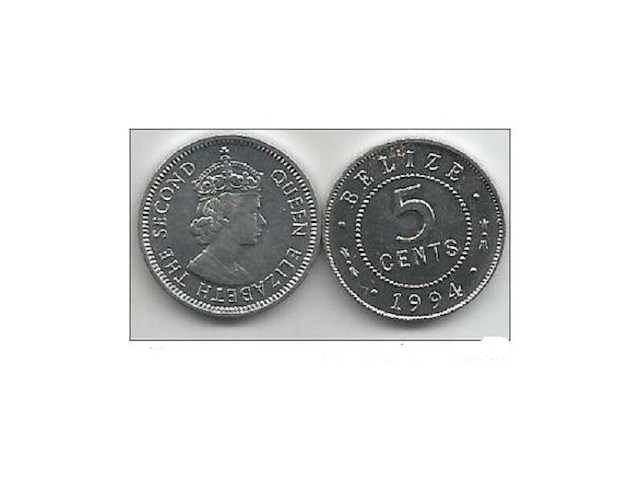 Belize 5 cents 1994. UNC