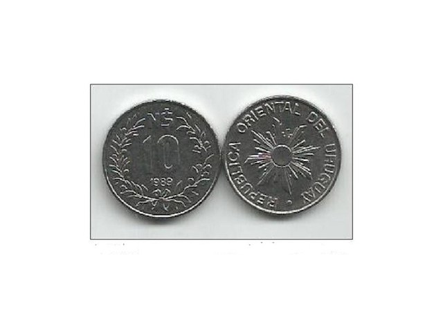 Uruguay 10 nuevos pesos 1989. UNC