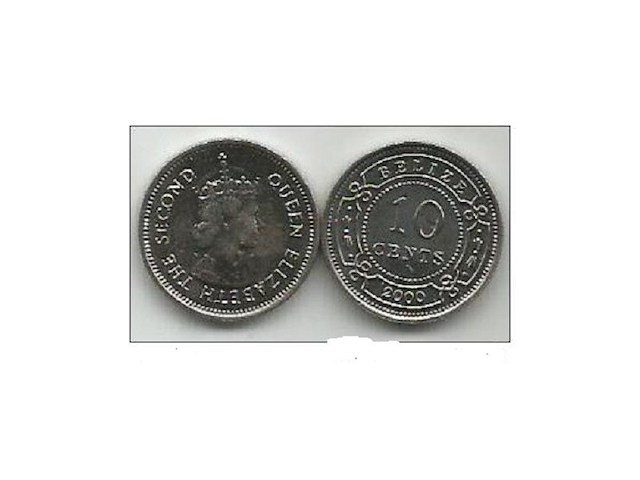 Belize 10 cents 2000. UNC