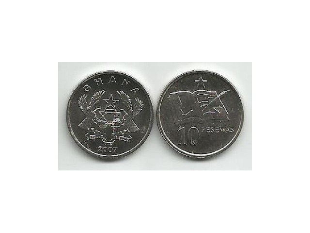 Ghana 10 pesewas 2007. UNC