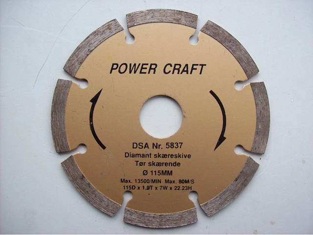 POWER CRAFT Nova dijamantska ploca 115 mm