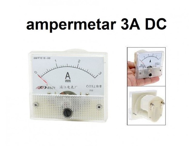 Ampermetar DC 3 A - analogni