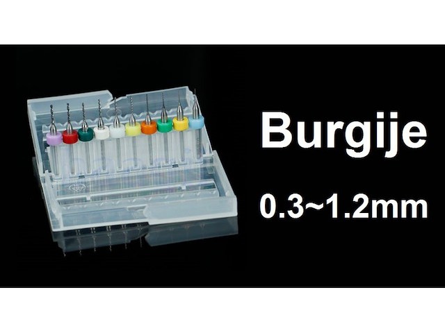 Komplet burgija 0.3-1.2 mm - Mikro burgije - 10 komada