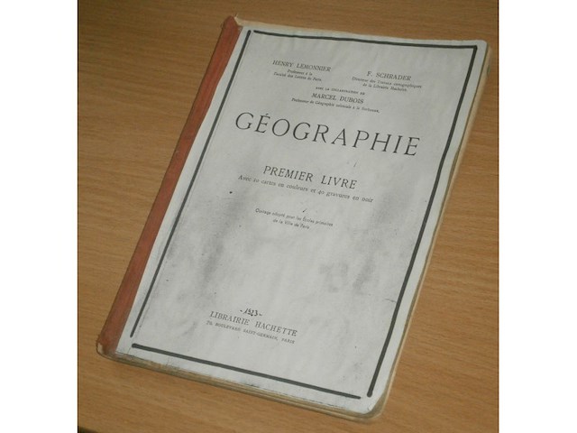 GEOGRAPHIE, PREMIER LIVRE (1923.)