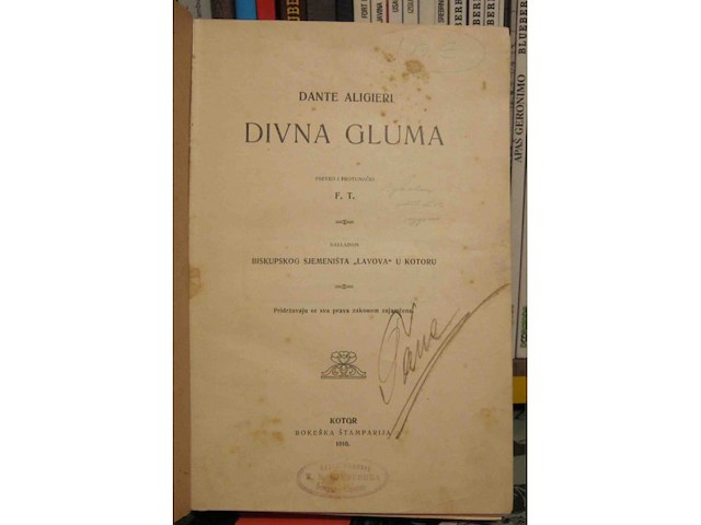 dante aligieri - divna gluma