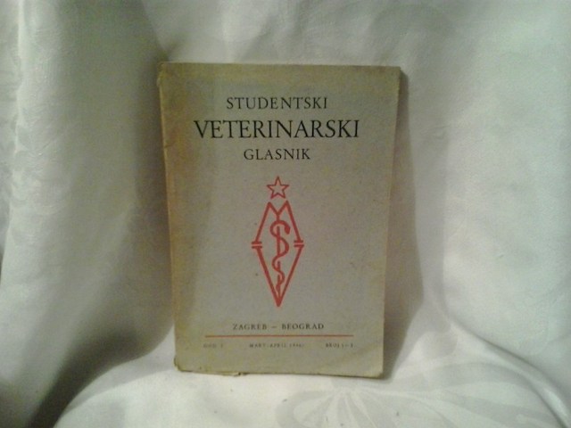 Studentski veterinarski glasnik broj 1-2 god I