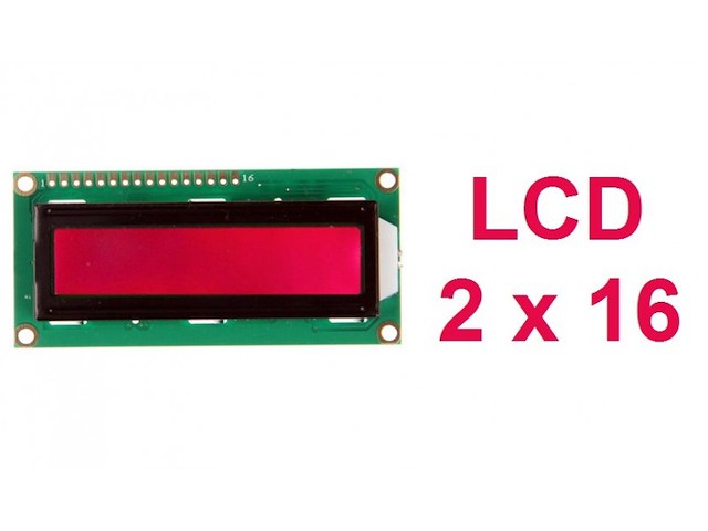 LCD display 16x2 karaktera - Crveni