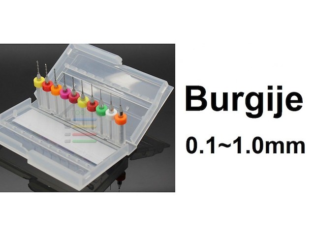 Komplet burgija 0.1-1.0 mm - Mikro burgije - 10 komada