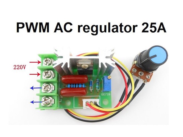 Regulator AC motora - PWM - 25A - 2000W