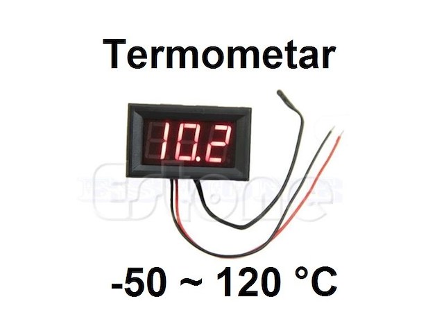 Digitalni termometar sa sondom -50-120°C - LED crveni