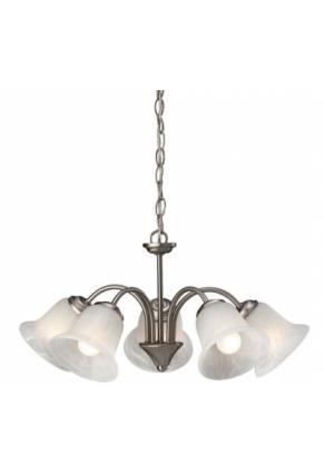 AMALIA chandelier nickel 5x60W 230V