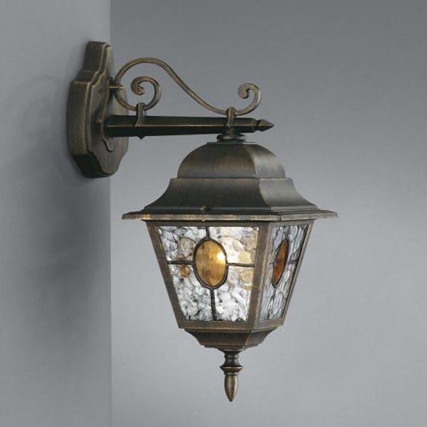 MÃ¼NCHEN wall lantern BlackBrush 1x100W