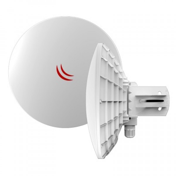 MikroTik DynaDish 5 outdoor 867Mb/s 802.11ac high power link 1300mW (31dBm) + 25dBi / 8° dual chain dish antena 40cm, Gigabit LAN, Nv2 TDMA, CPU 720Mhz, 128MB RAM, 802.3af/at & passive PoE 24V ada...