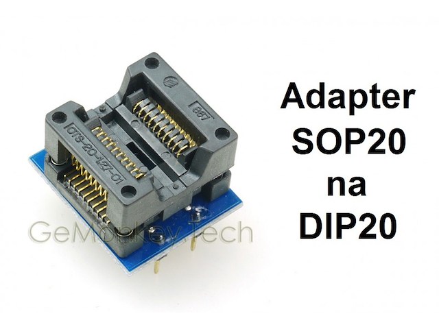Adapter SOIC20 / SOP20 na DIP20 - 200 mil