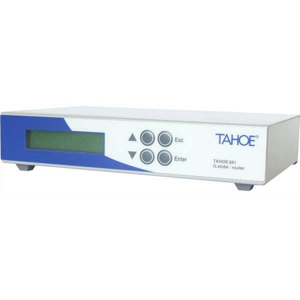 Tahoe 681 1-port SHDSL.bis ruter / firewall / modem, brzina do 5.7 Mb/s i domet do 5km preko 1 parice, LCD kontrola, 1 x RJ-45 10/100 LAN, VLAN/QoS/SNMP