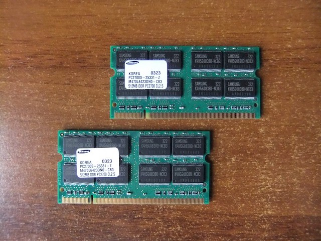 Samsung DDR1 2x512MB za laptop + GARANCIJA!