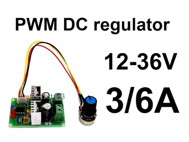 Regulator DC motora - PWM - 3/6A