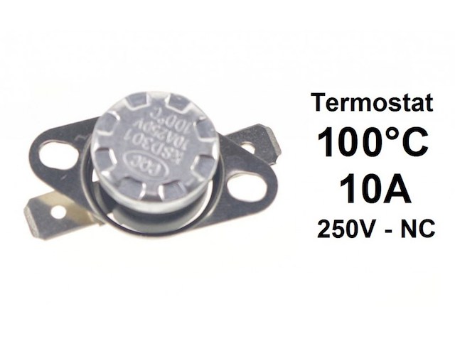 Termostat - 100°C - 10A - 250V - NC